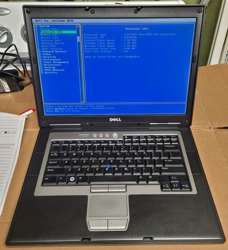 Dell Latitude D830 PP04X 2GB RAM C2D 2.5 Ghz & Power Supply NO HDD ...