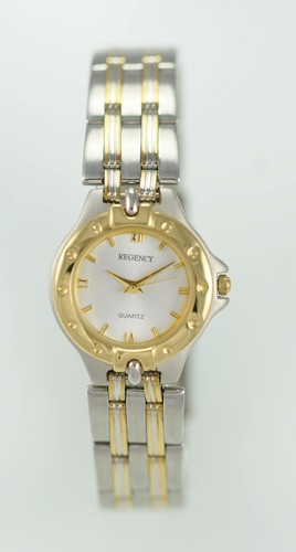Regency Women Watch Stainless Gold Silver Water Resist 30m White ...