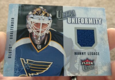 2008-09 Ultra Uniformity Manny Legace JERSEY Blues | eBay