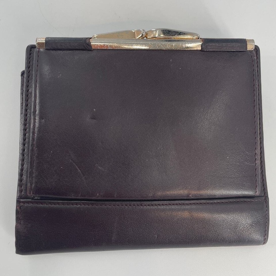 Etienne Aigner Bi Fold Leather Wallet Mahogany Color | eBay