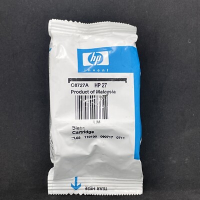 HP #27 C8727A Black Ink Cartridge Original Hewlett-Packard | eBay
