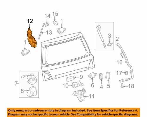 68910-69025 Toyota Unit assy, power back door 6891069025, New Genuine ...