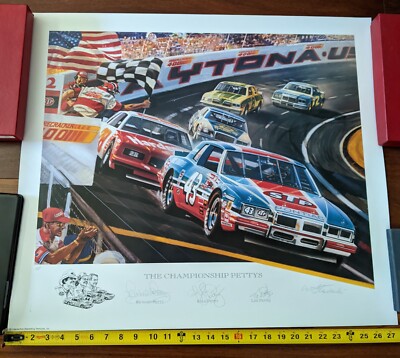 Richard Petty Lee Kyle Artist Impression Hand Signed The Championship ...