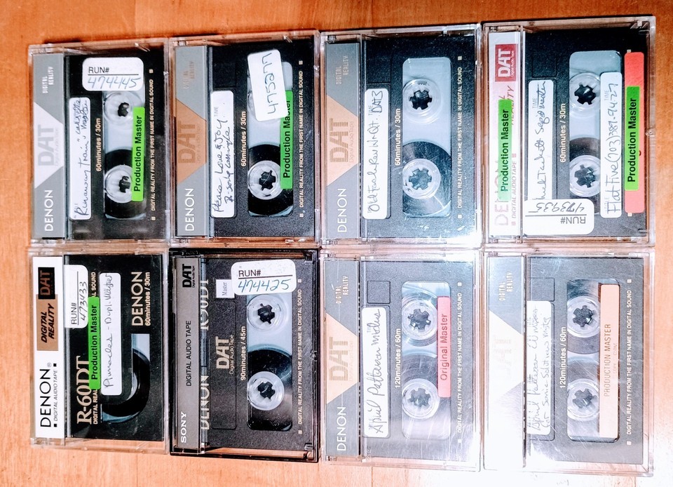 Denon R-60DT Lot 8 Tapes Digital Audio Tape DAT Master Production R-120 ...
