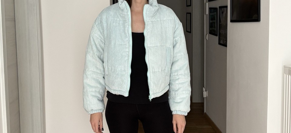 Bomber Jacke Kurzjacke Cord Mintgrün Gr. XS Mint Türkis Pastell Weich ...