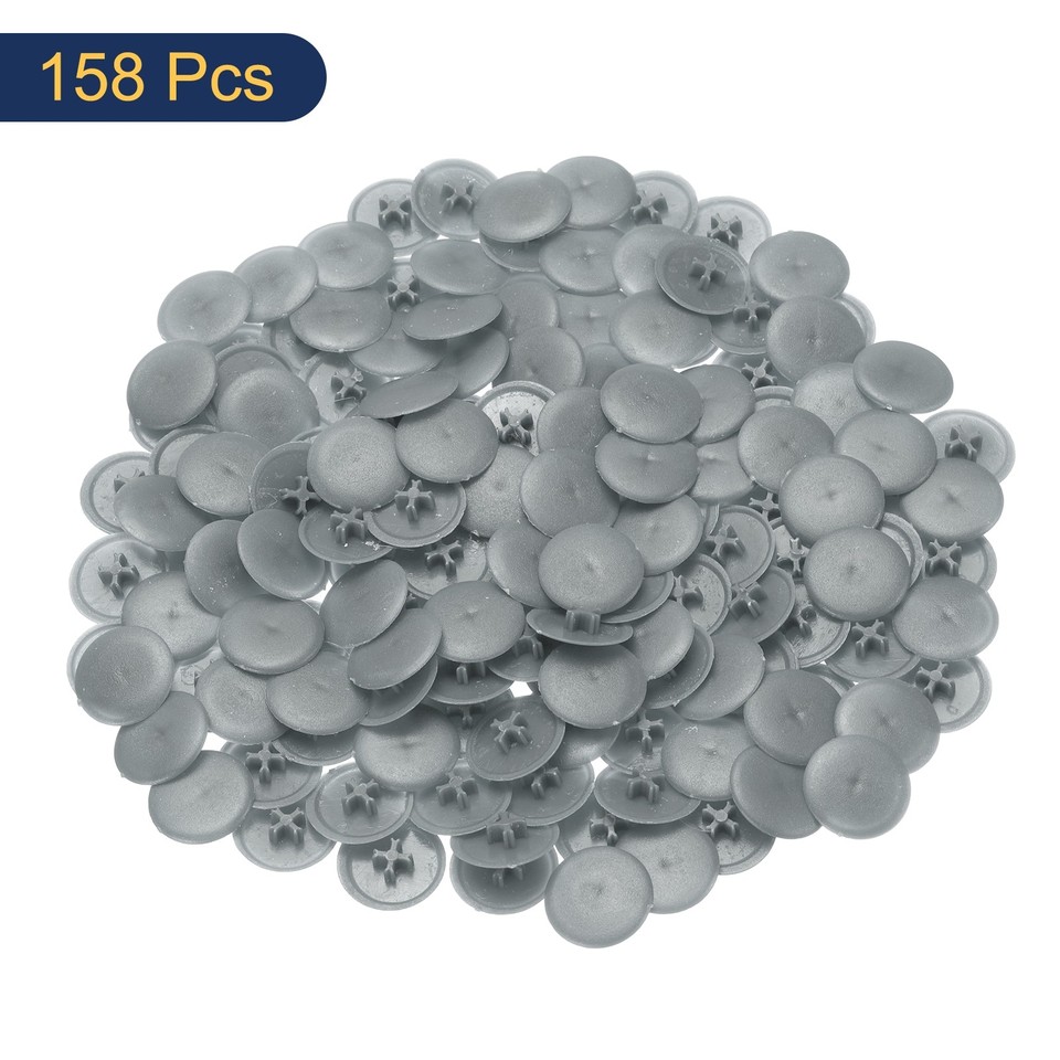 Screw Cap Covers, 158Pcs 17mm - Plastic Self-lock Nut Screw Cap, Dark ...