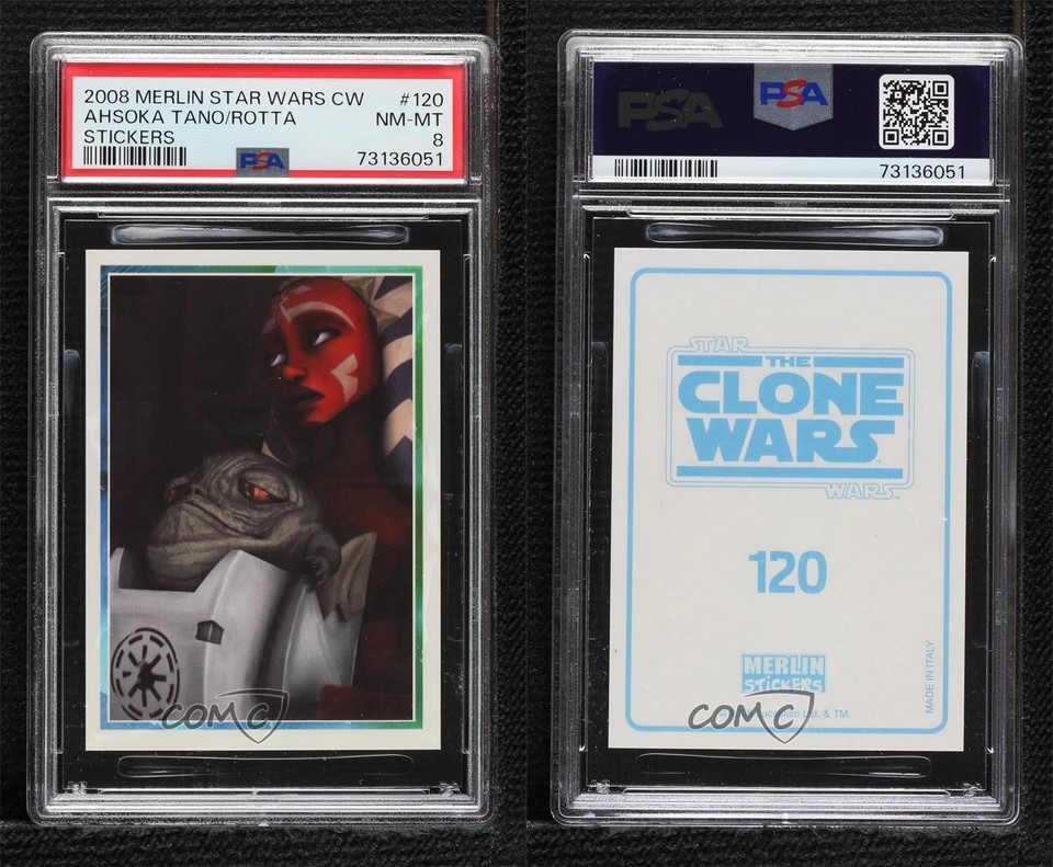 2008 Merlin Star Wars The Clone Stickers Ahsoka Tano Rotta Hutt #120 ...
