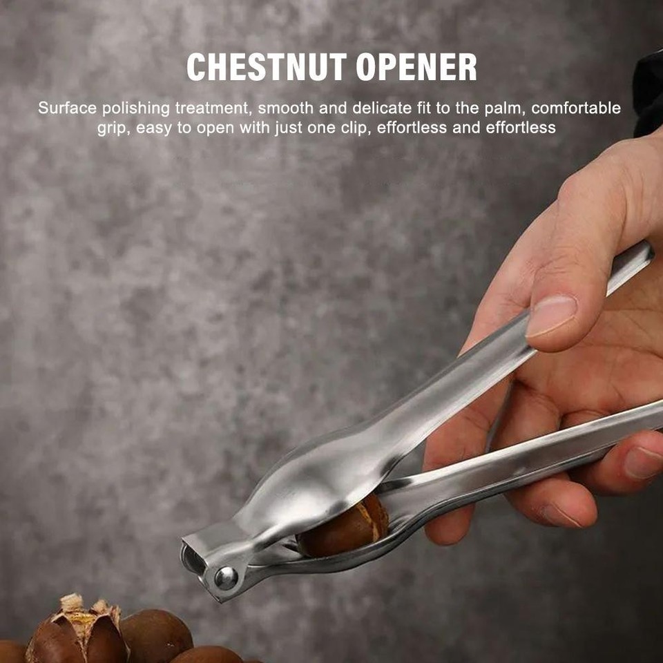Stainless Steel Nut Cracker 2-in-1 Chestnut Opener Walnut Clip Cutter ...