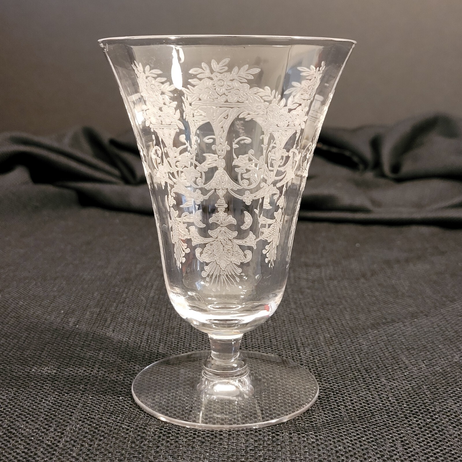 Goblet Vintage Elegant glassware Morgantown Mayfair pattern etched | eBay