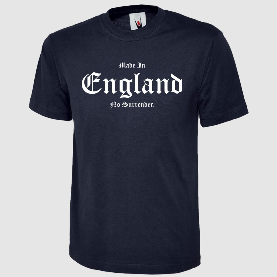 Made In England No Surrender T-Shirt English Supporter St George's Day ...