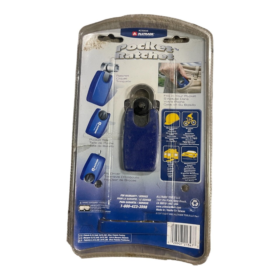 Alltrade Pocket Ratchet Socket Set #270016 Collapsible Compact Stubby ...