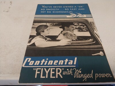 1933 ? CONTINENTAL FLYER Original Sales Brochure VERY RARE | eBay Australia