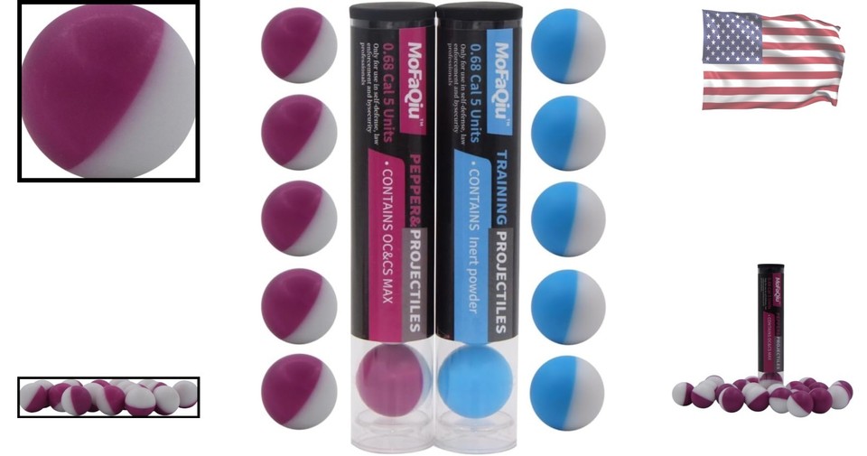 MAX 68 Cal Peppers Projectile OC and CS Ultrafine Powder Pepper Ball ...