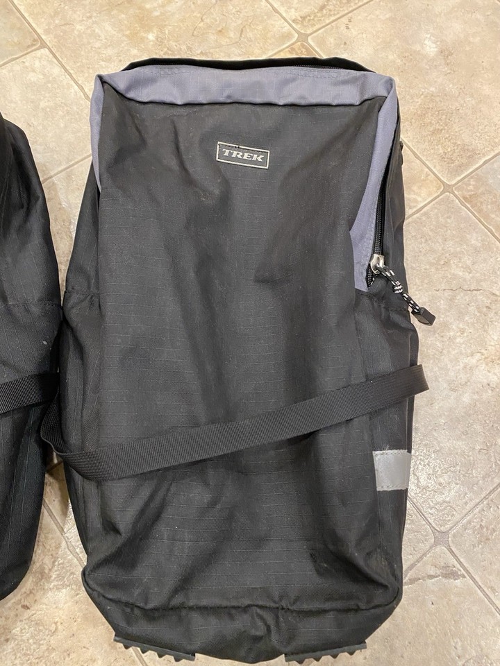 Trek Bicycle Panniers (2) Black Cycling Bike Packing Road Biking | eBay