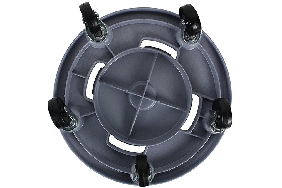 Janico 1040 Trash Can Dolly - Heavy Duty Bolted Casters, Round, Grey ...