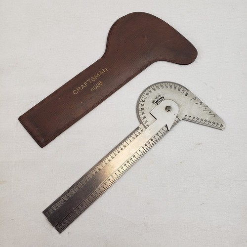 VINTAGE CRAFTSMAN MULTI USE GAUGE PROTRACTOR CENTER FINDER 4026 ...