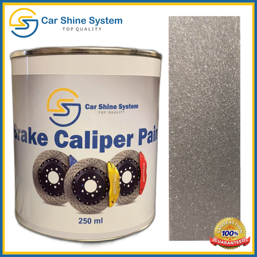 Silver Metallic Caliper Paint ENGINE Heat Resistant 250ml Free Brush ...