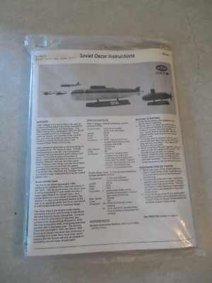 OSCAR USSR SUBMARINE MODEL KIT - BAG KIT, #903, TESTORS, INSTRUCTIONS ...