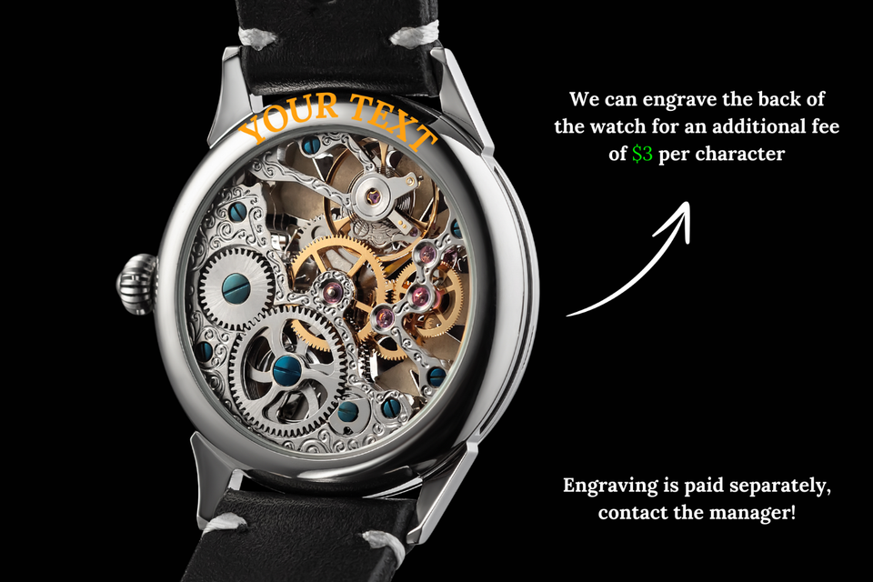 DRESS WATCH Handmade watch Silver watch Mechanical watch Flagman watch Gift | eBay