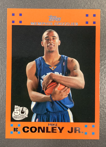 MIKE CONLEY JR 2007-08 TOPPS 50TH ANNIVERSARY ORANGE ROOKIE | eBay