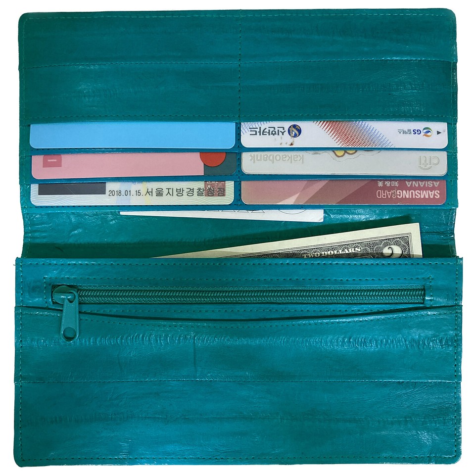 Genuine Eel Skin Wallet Coin Purse Slim Wallet Bifold Wallet | eBay