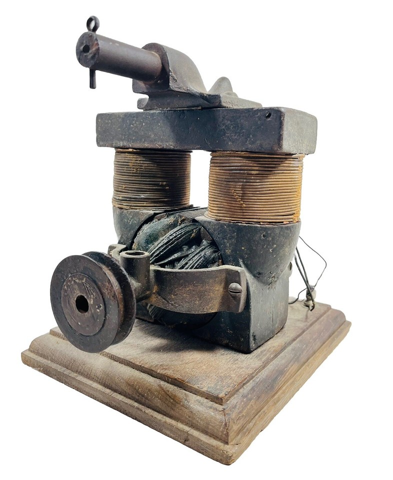 Antique Early Carlisle & Finch Hand Crank Bipolar Electric Motor Dynamo ...