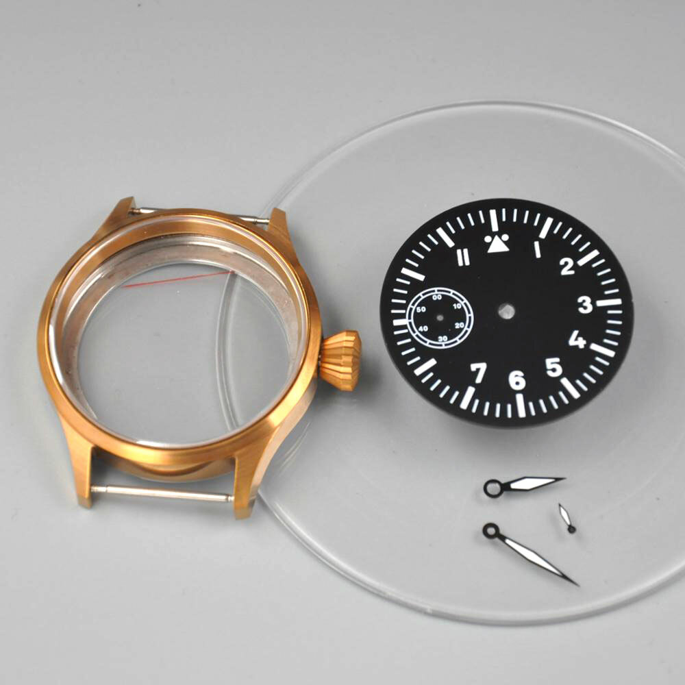 Fit ETA 6498 6497 ST 3600 movement 43mm Watch Case Sterile Dial Watch ...