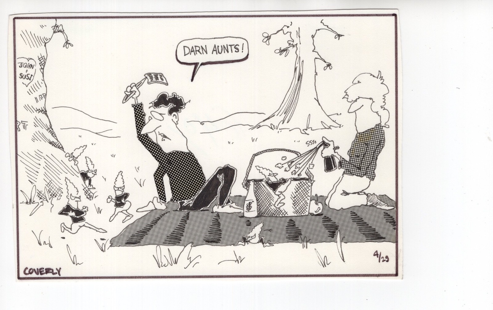 DAVE COVERLY SIGNED ORIGINAL ARTWORK FROM EARLY IN CAREER AWESOME+RARE ...