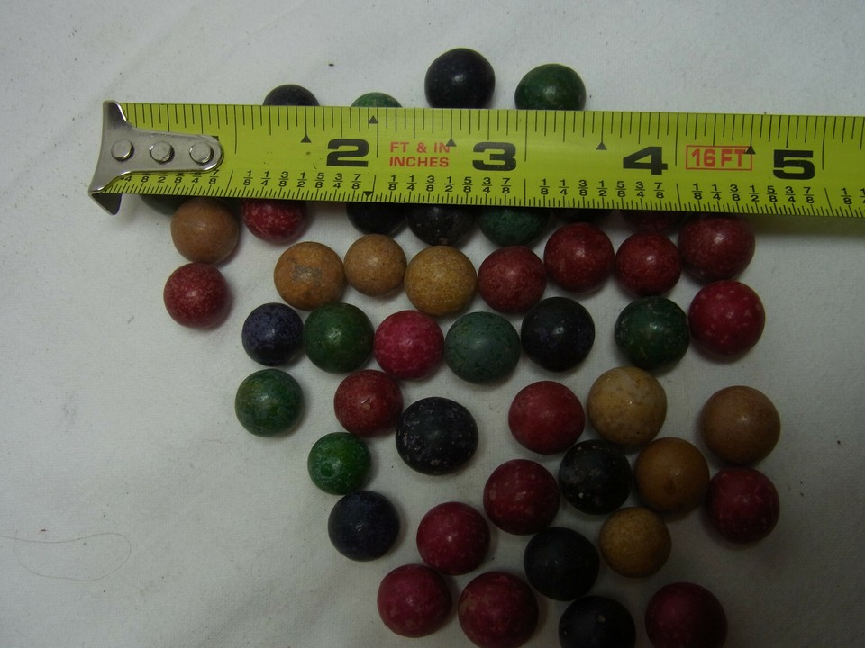 50 Clay Marbles Shooter Antique German Toy #A2 | eBay