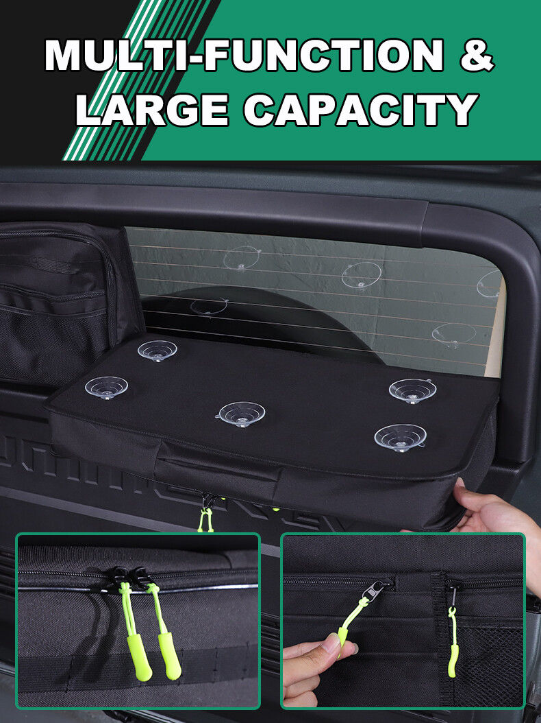 2PCS Black Tailgate Multifunctional Storage Bag Fits For Hummer EV SUV ...