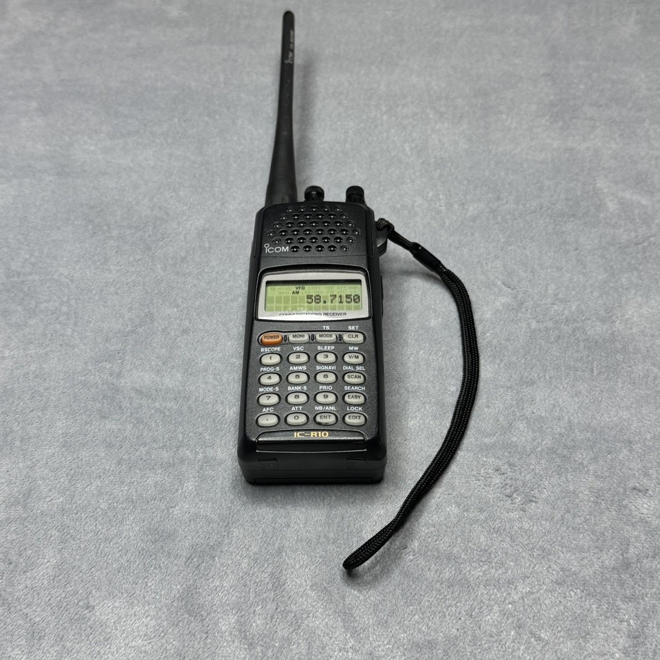 ICOM IC-R10 Handheld Receiver for AM/FM/LSB/USB/CW W/ BATTERIES TESTED ...