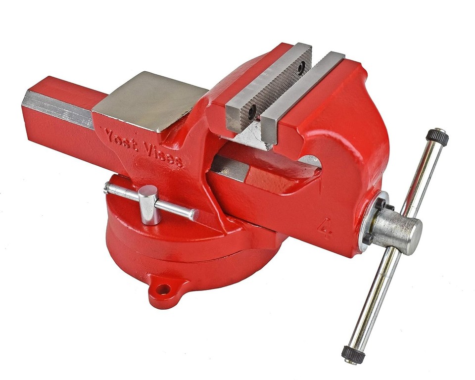Yost 4" Forged Steel Bench Vise with Adjustable Guide Rails - Weather ...