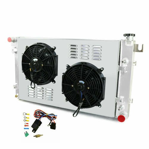 3 Row Radiator Shroud Fan Fit 1998-02 Dodge Ram 1500 2500 3500 99-01 ...