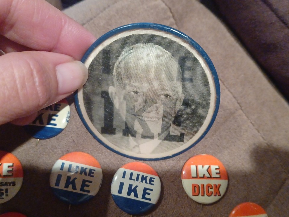 12 I like ike and dick pin Political 1956 Button Pin Lot | eBay
