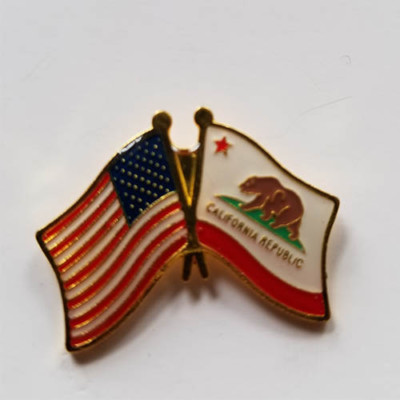 USA Flag State of California Flag Lapel Hat Pin California State Flag ...