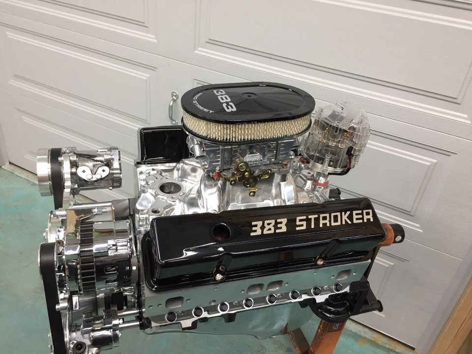 383 STROKER CRATE ENGINE 500-600hp A/C ROLER TURNKEY TH350 Trans 383 ...