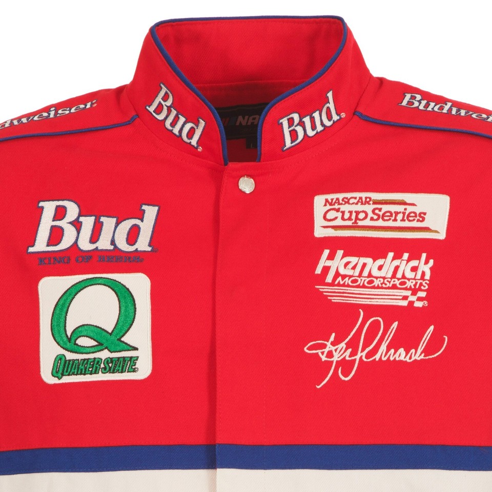Nascar Ken Schrader JH Design Budweiser Bud King of Beers Cotton Jacket ...