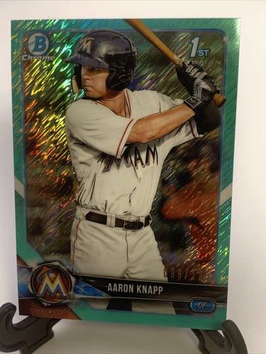 2018 Bowman - Chrome Prospects Aaron Knapp #BCP5 Aqua Shimmer Refractor ...
