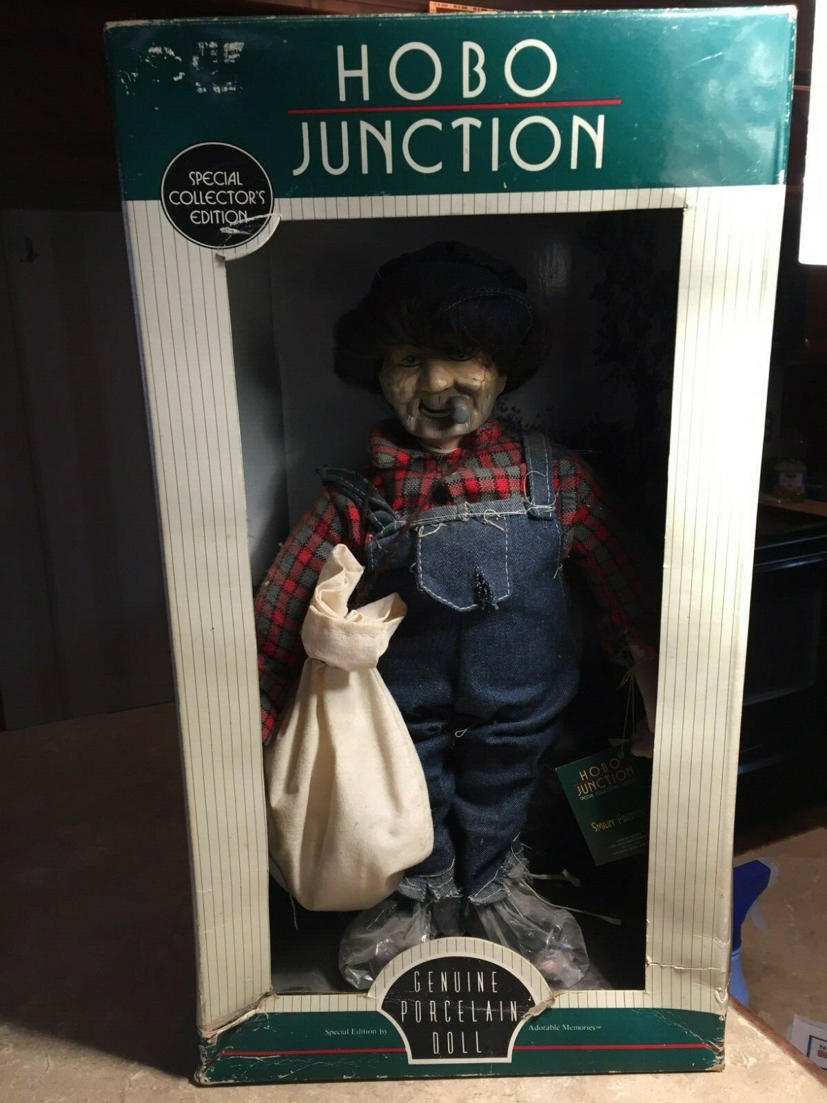 Hobo Junction smiling Freddy Porcelain Vintage Clown Doll Smoking Cigar ...