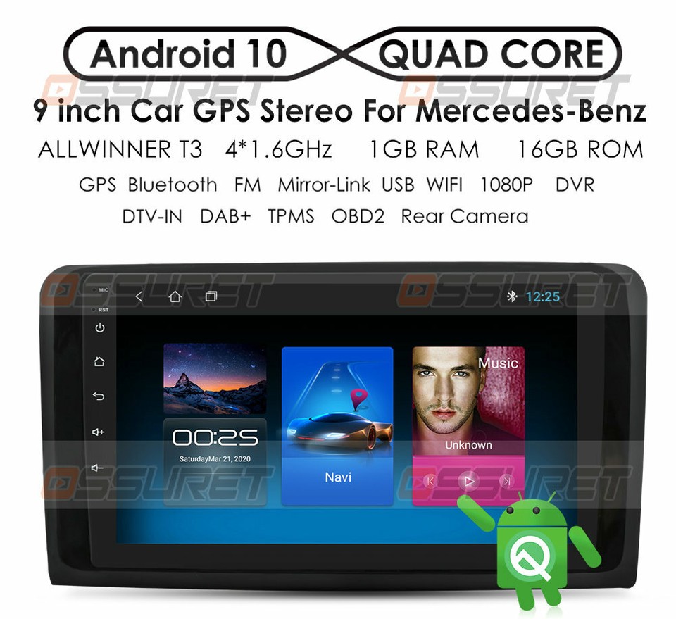9" For Mercedes-Benz X164 W164 ML GL 350 450 Android Radio GPS Player Wifi DAB+ | eBay