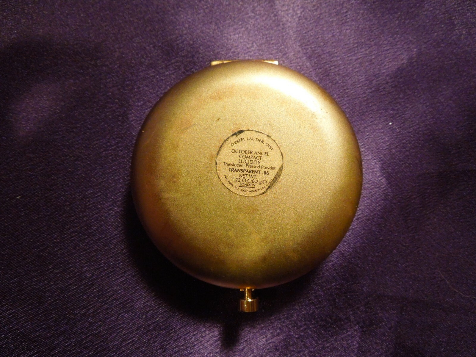 Vintage October Estee Lauder Lucidity Gold Tone Crystal Angel Cherub ...