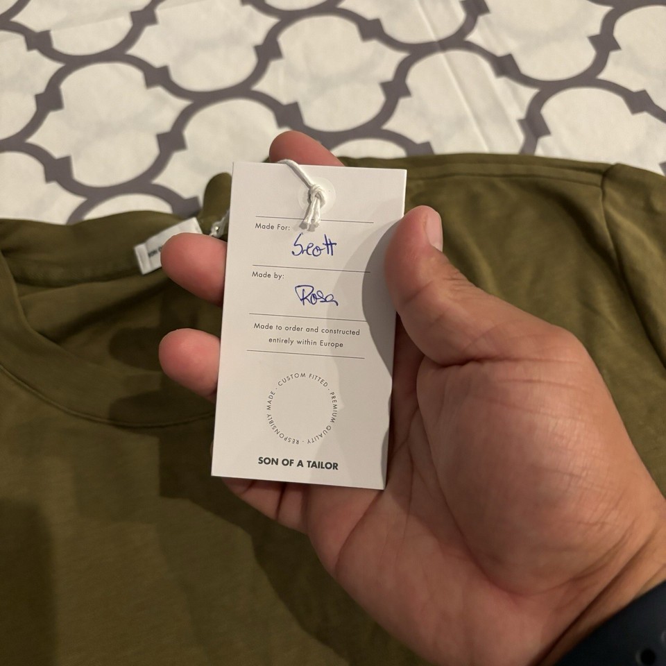 Son Of A Tailor Crew Shirt Men’s Medium Tencel Cotton Blend Made In ...