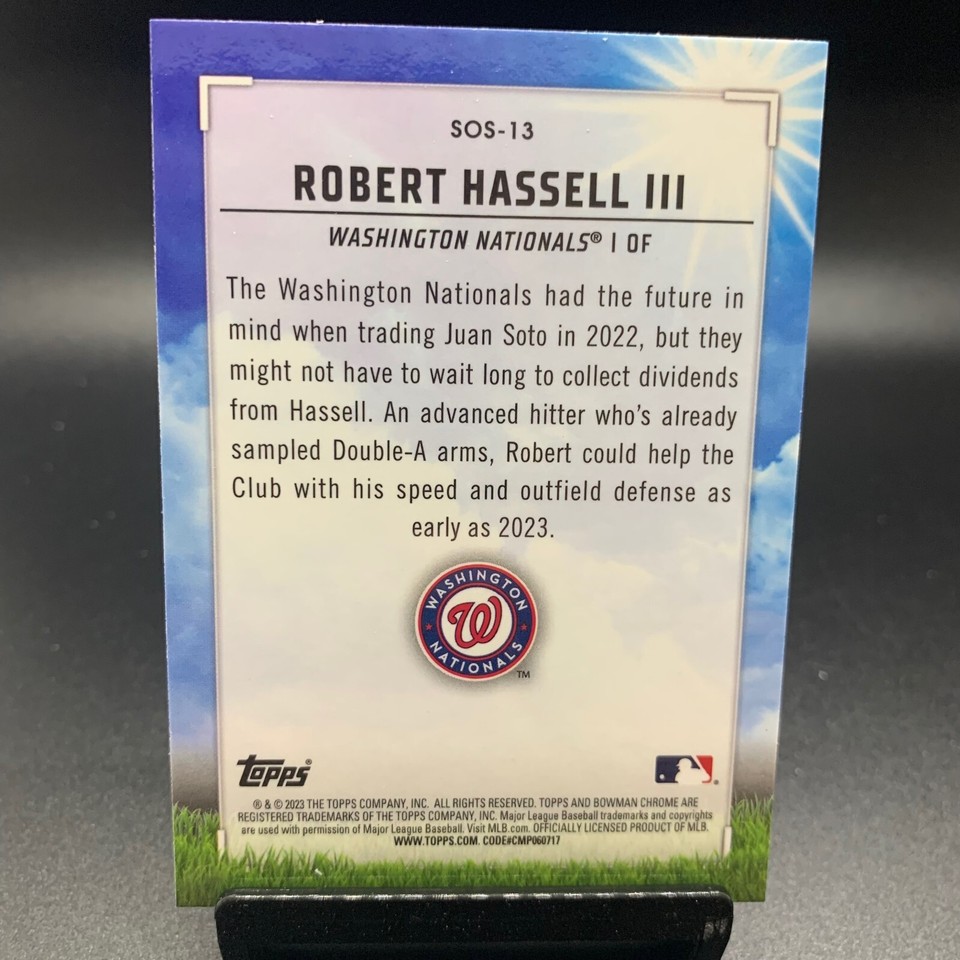 2023 Bowman Chrome #SOS-13 Robert Hassell III Sights on September ...