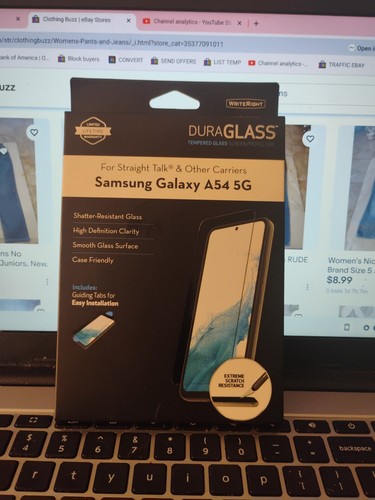 DuraGlass Tempered Glass Screen Protector For Samsung Galaxy A54 5G Nip ...