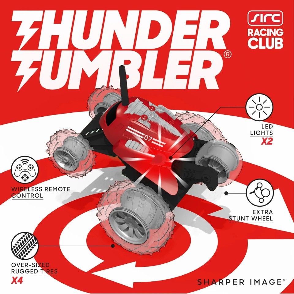 Sharper Image® Thunder Tumbler Remote Control Car with LED Lights, 360 ...