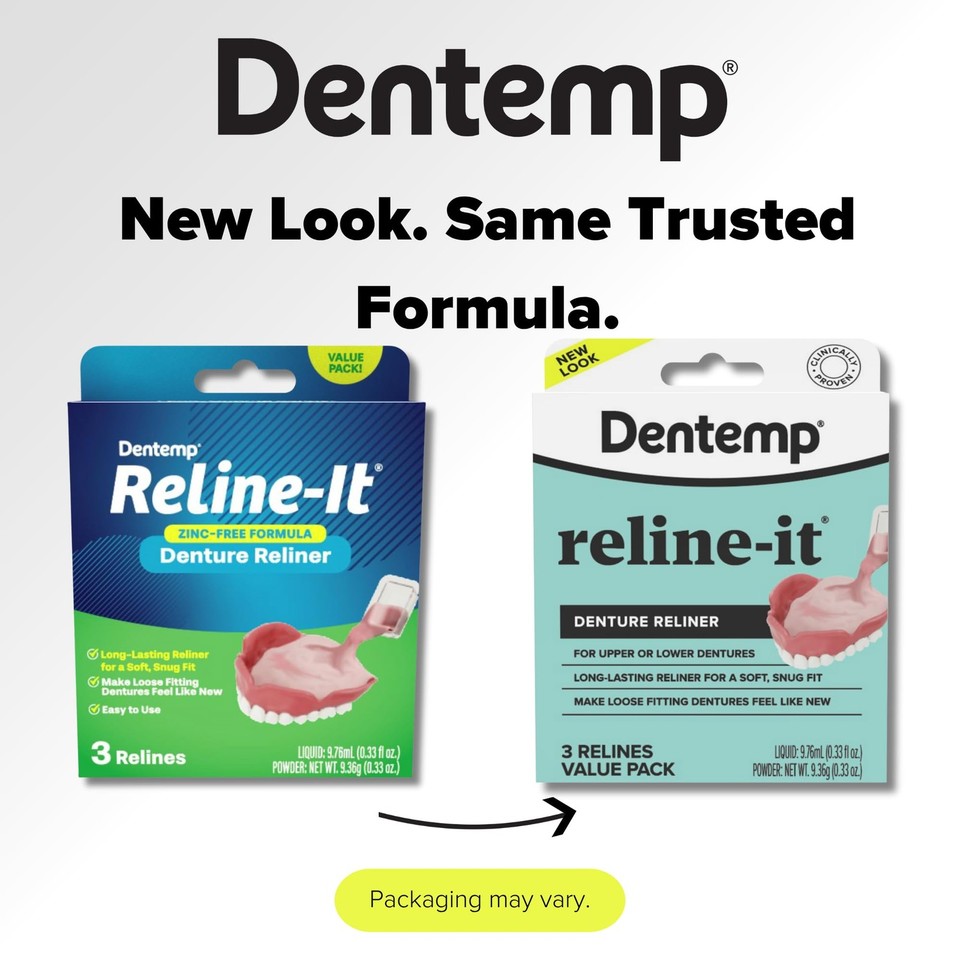 Denture Reline Kit Value Pack - Advanced Formula Reline It Denture ...