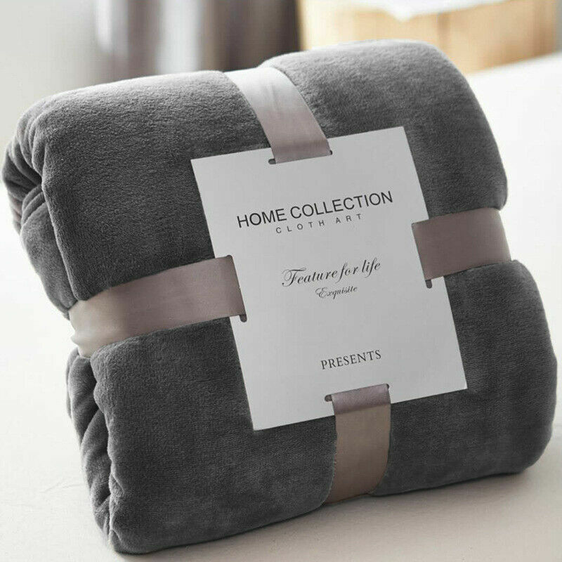 Soft Luxury Large Blanket Warm Faux Fur Throw Fleece Sofa Bed Sheet ...