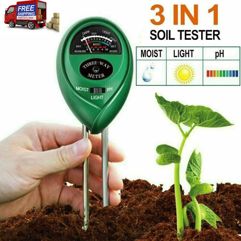 3 in 1 PH Tester Soil Water Moisture Light Test Meter for Garden Plant ...