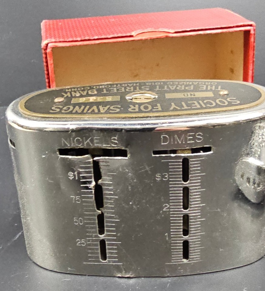 Hartford Society for Savings Pratt St Advertising Coin Bank Traveling ...