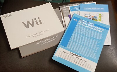 Nintendo Wii Operations Manuals - Channels & Settings and System Setup ...